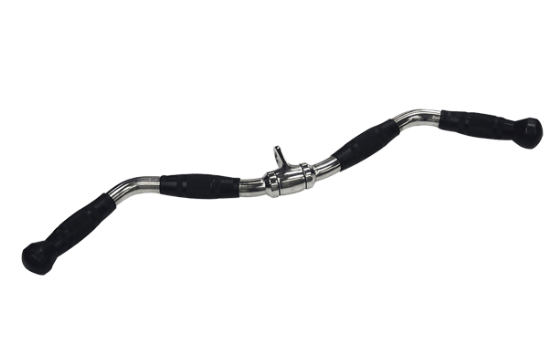 Body-Solid Curl Bar Attachment with Rubber Grips – Ergonomic Cable Bar ...
