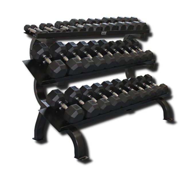 VTX 3-Tier Dumbbell Shelf Rack With 5-75lb GTDR-3 – Fitness Specialist